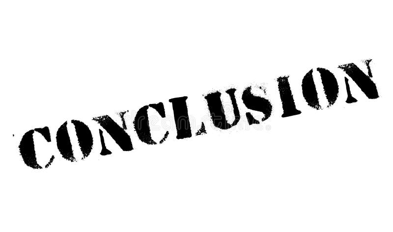 Conclusie rubberzegel vector illustratie. Illustration of rood - 83456862