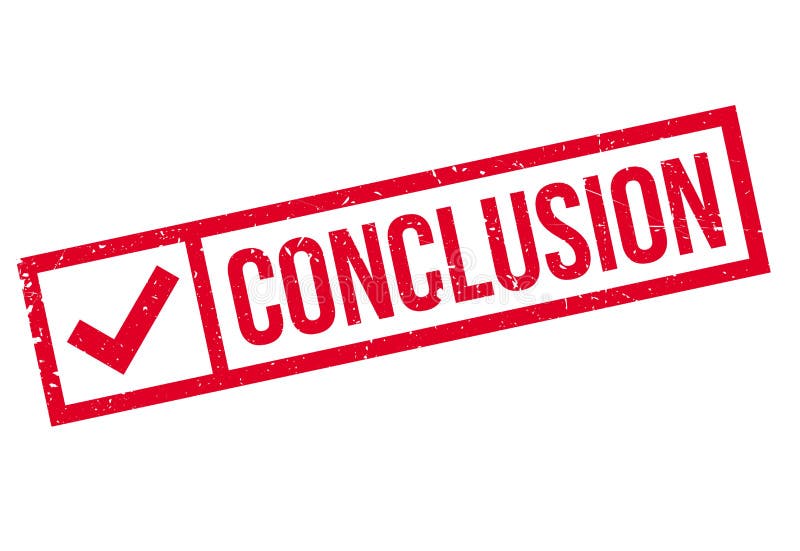 Conclusie rubberzegel vector illustratie. Illustration of definitief ...