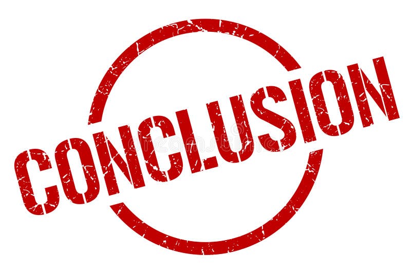 Conclusie Grunge Vierkante Uitstekende Rubberzegel Vector Illustratie ...