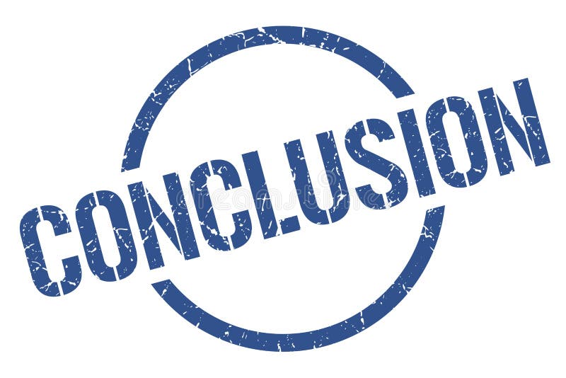 Zegel Van Conclusie De Ronde Grunge Vector Illustratie - Illustration ...