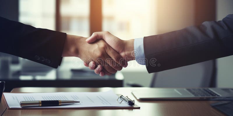 Conclusion of an Agreement, Shaking Hands As a Sign of Agreement Stock ...