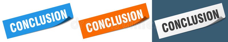 Conclusion Banner. Conclusion Speech Bubble Label Set. Stock Vector ...