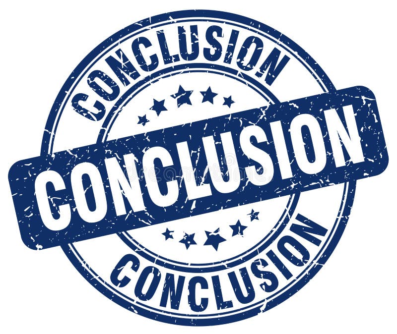 Conclusion Blue Grunge Round Stamp Stock Vector - Illustration of ...