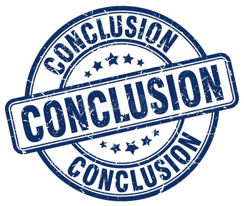 Conclusion Blue Grunge Round Vintage Stamp Stock Vector - Illustration ...