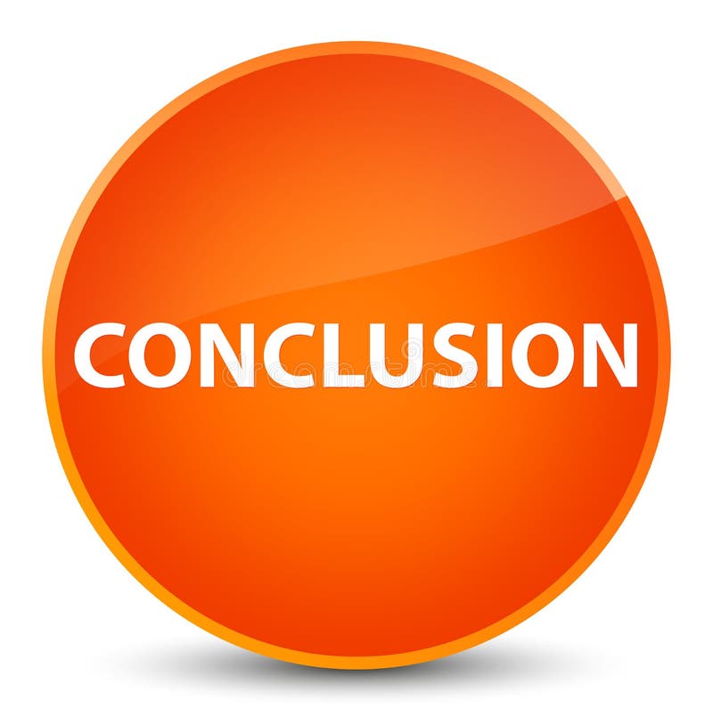 Conclusion Orange Square Button Stock Illustration - Illustration of ...