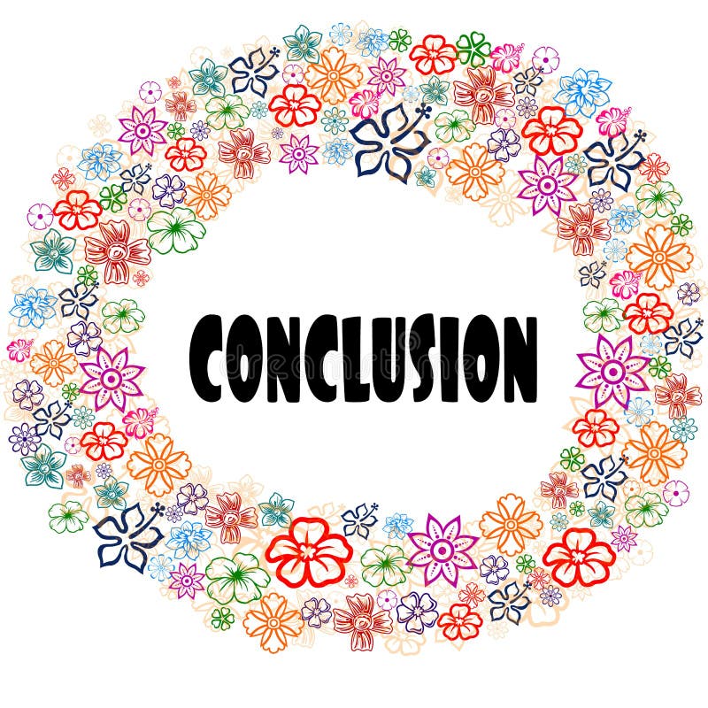 CONCLUSION in Floral Frame. Stock Illustration - Illustration of notice ...