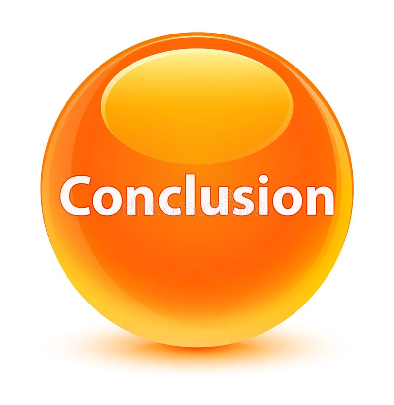 Conclusion Orange Round Button Stock Illustration - Illustration of ...