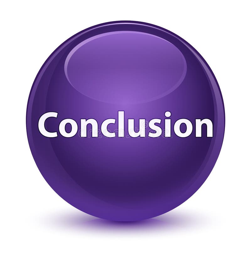 Conclusion Purple Square Button Stock Illustration - Illustration of ...
