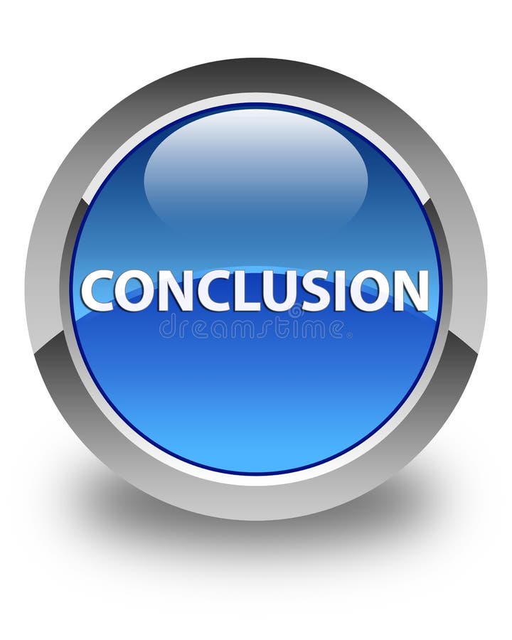 Conclusion Blue Square Button Stock Illustration - Illustration of ...