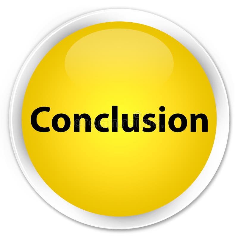 Conclusion Premium Yellow Round Button Stock Illustration ...