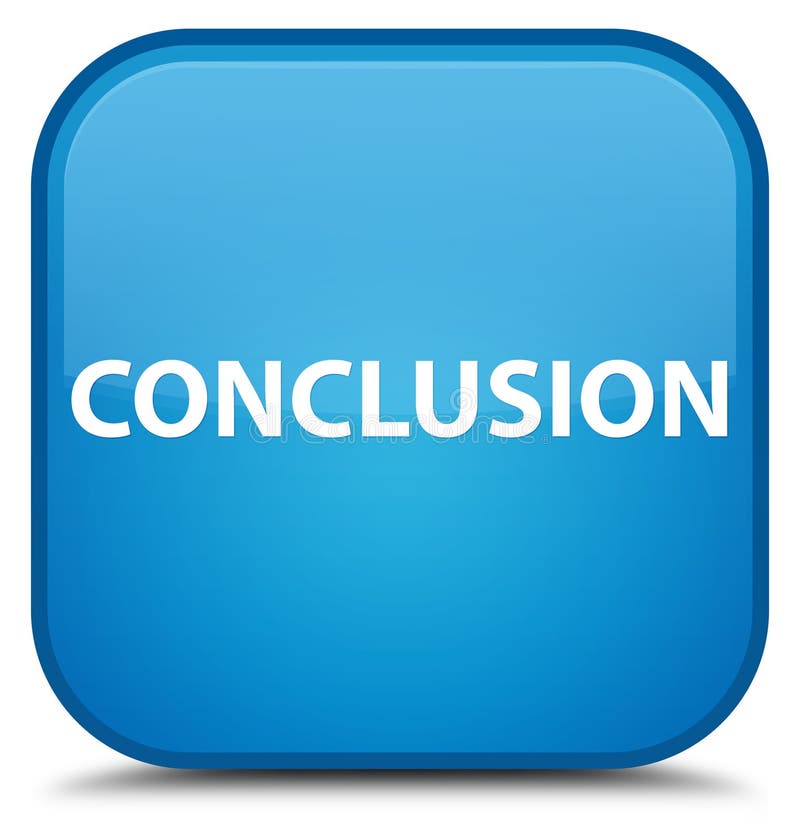 Conclusion Special Cyan Blue Square Button Stock Illustration ...