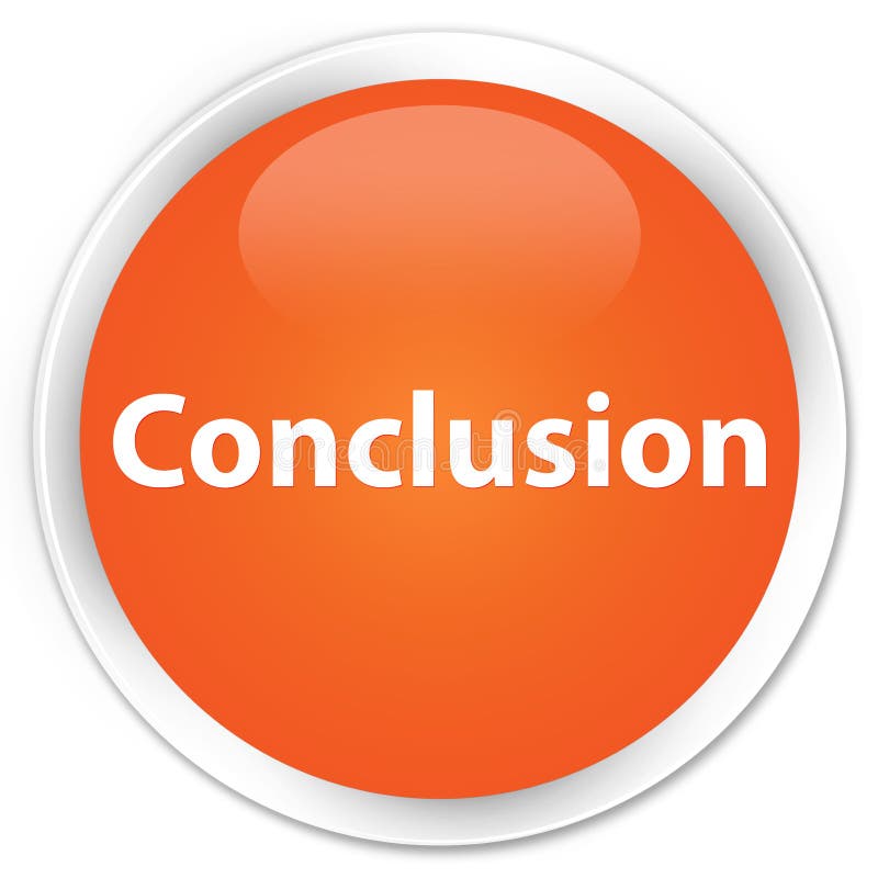 Conclusion Orange Square Button Stock Illustration - Illustration of ...