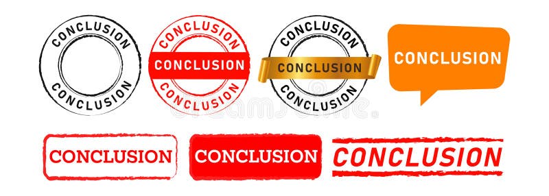 Conclusion Sticker Stock Illustrations – 570 Conclusion Sticker Stock ...