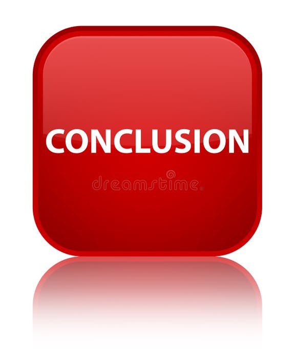 Conclusion Special Red Square Button Stock Illustration - Illustration ...