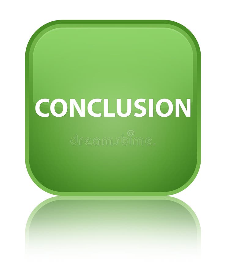 Conclusion Special Soft Green Square Button Stock Illustration ...