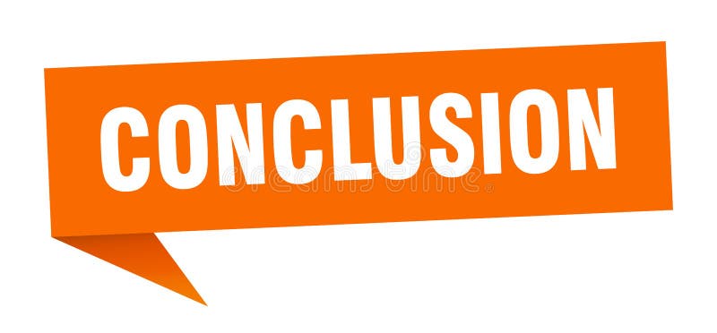 Conclusion Speech Bubble. Conclusion Ribbon Sign Stock Vector ...
