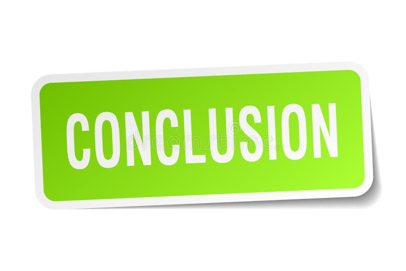 Conclusion Sticker. Conclusion Square Sign Stock Vector - Illustration ...