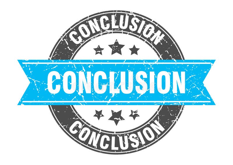 Conclusion Blue Grunge Round Vintage Stamp Stock Vector - Illustration ...