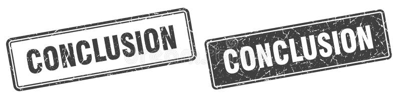 Conclusion square stamp stock vector. Illustration of seal - 85173608