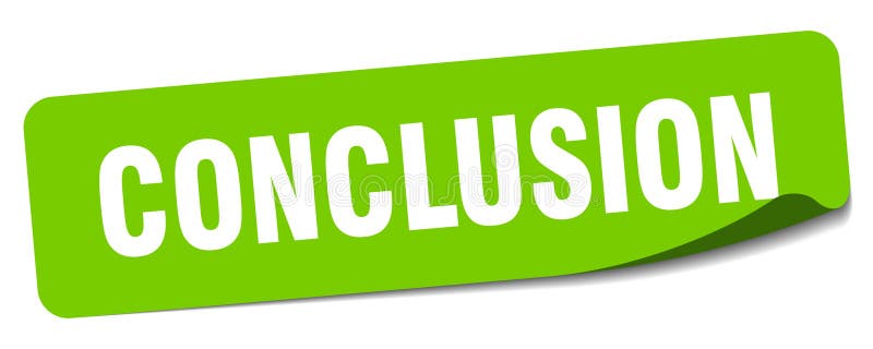 Conclusion sticker stock vector. Illustration of sticker - 99302353