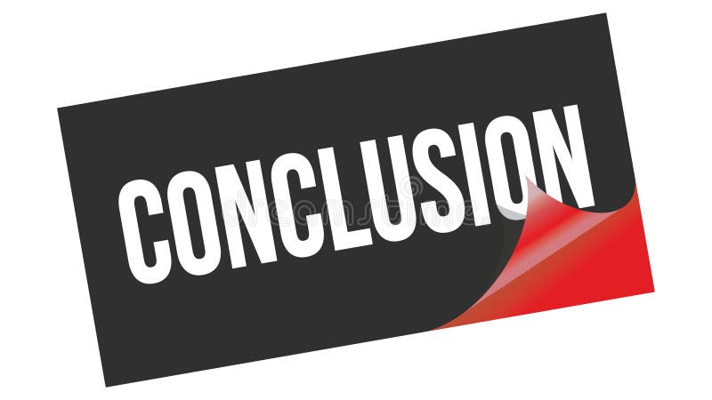 CONCLUSION Text on Black Red Sticker Stamp Stock Illustration ...