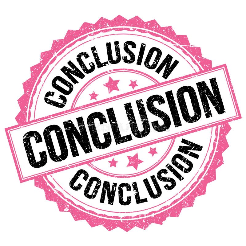 CONCLUSION Text on Pink-black Round Stamp Sign Stock Illustration ...