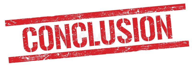 CONCLUSION Text on Red Grungy Rectangle Stamp Stock Illustration ...