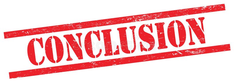 CONCLUSION Text on Red Grungy Rectangle Stamp Stock Illustration ...