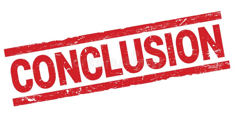 CONCLUSION Text on Red Rectangle Stamp Sign Stock Illustration ...