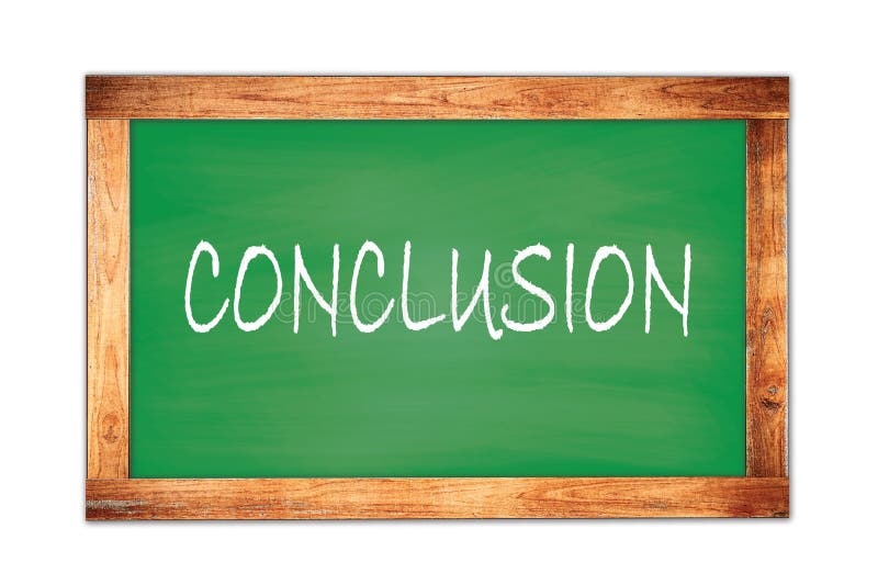 CONCLUSION Text Written on Green School Board Stock Illustration ...
