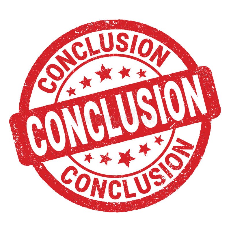 CONCLUSION Text Written on Red Round Stamp Sign Stock Illustration ...