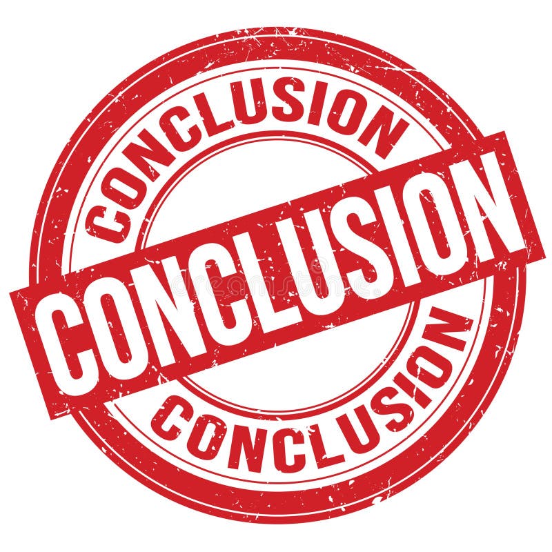 CONCLUSION Text Written on Red Round Stamp Sign Stock Illustration ...