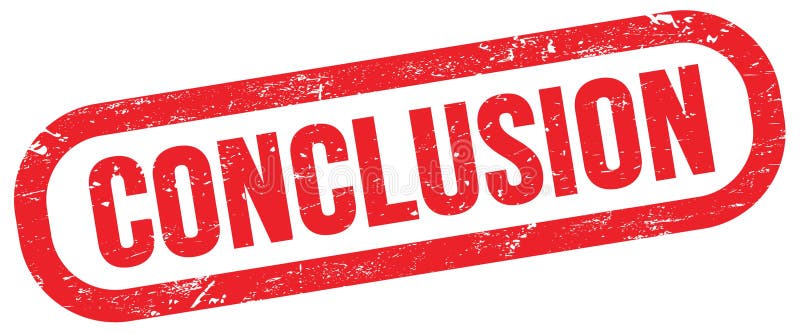 CONCLUSION, Text Written on Red Stamp Sign Stock Illustration ...