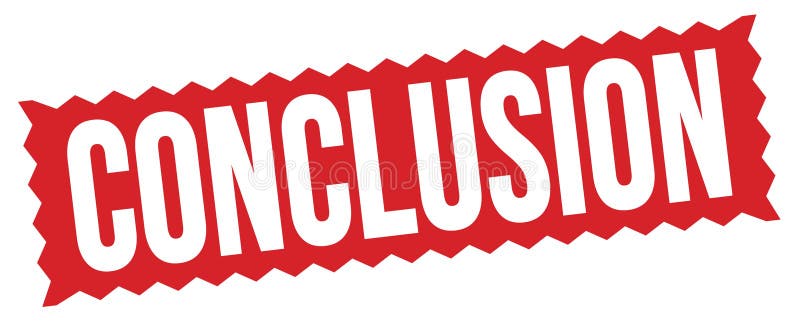 CONCLUSION Text Written on Red Stamp Sign Stock Illustration ...