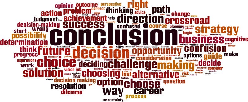 Conclusion word cloud stock vector. Illustration of concept - 273196107