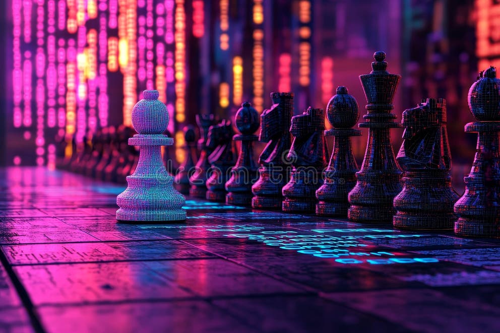Concoct a Plot Involving Chess Pieces, Binary Code, and Computer ...