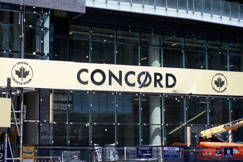 Concord Construction Company Sign in Toronto Editorial Stock Image ...
