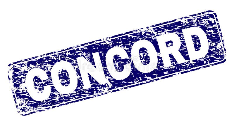 Grunge CONCORD Framed Rounded Rectangle Stamp Stock Vector ...