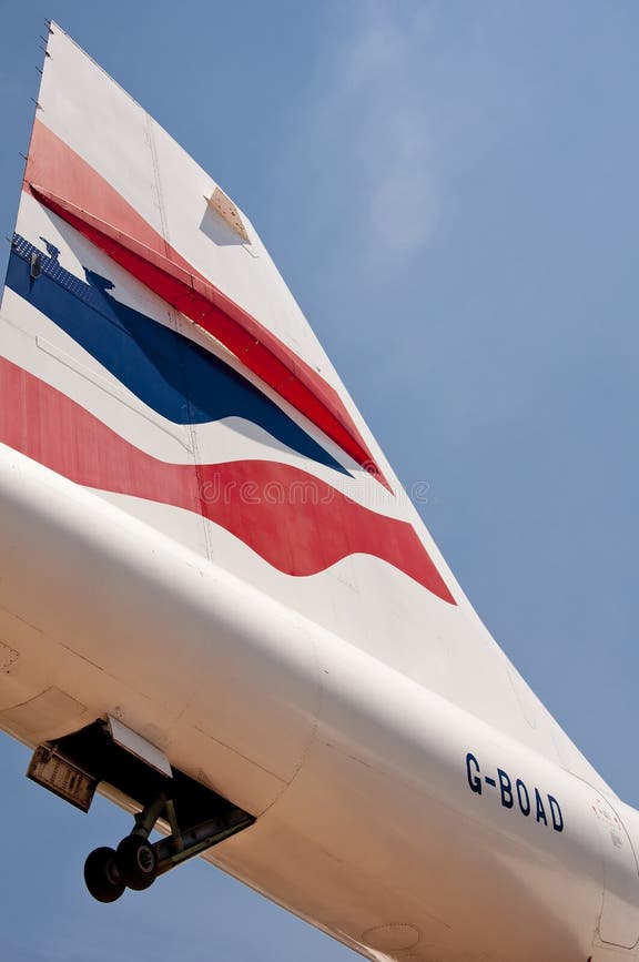 Concorde Tail Fin editorial stock image. Image of aircraft - 20682204
