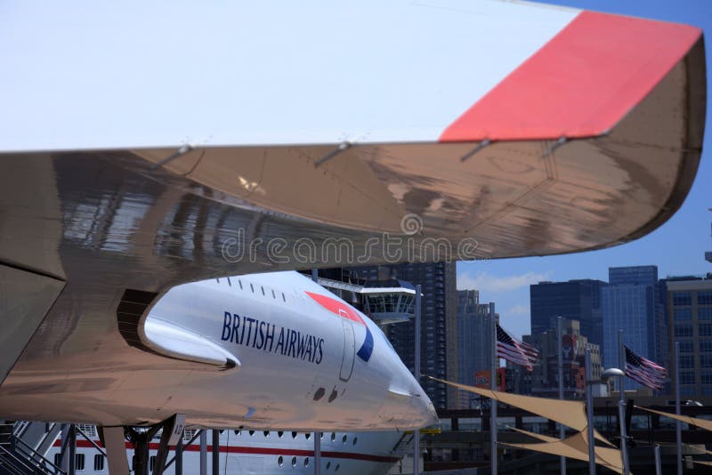 Concorde at the USS Intrepid Editorial Stock Image - Image of aircraft ...