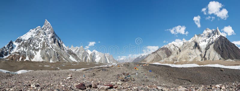 Concordia Panorama, Karakorum Range, Pakistan Stock Image - Image of ...