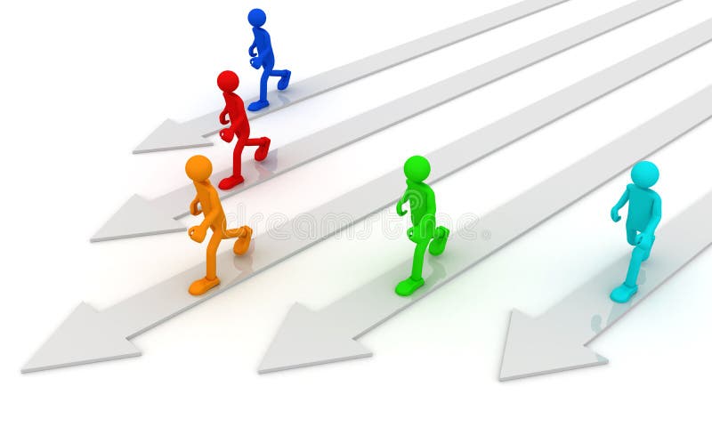 Concetto Della Concorrenza Di Affari Illustrazione di Stock ...