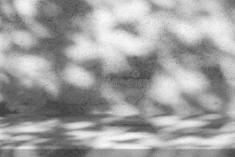 Concreate Table with White Stucco Wall Texture Background with Light ...