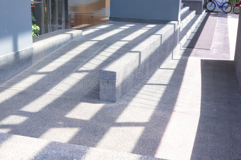Concret Ramp Way with Shadow for Support Wheelchair Disabled People ...