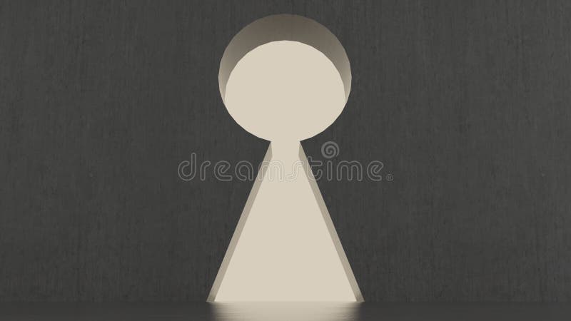 Concrete Abstract Wall, with Keyhole Stock Illustration - Illustration ...