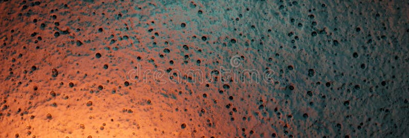 Concrete Abstract Wall with Air Holes Illuminated by Orange Light Stock ...