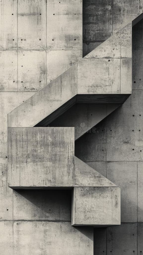 Concrete Abstraction, a Geometric Study in Shadows and Form Stock Image ...