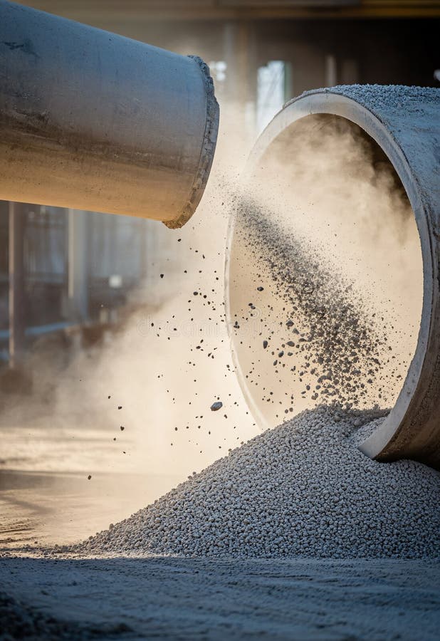 Concrete Aggregate Pouring Construction Site High Quality Image Stock ...