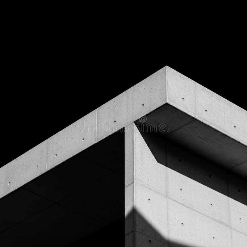 Concrete Architectural Structure Featuring Right Angles and Clean Lines ...