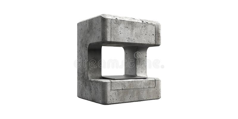 Concrete Architectural Structure with Open Center Isolated on ...